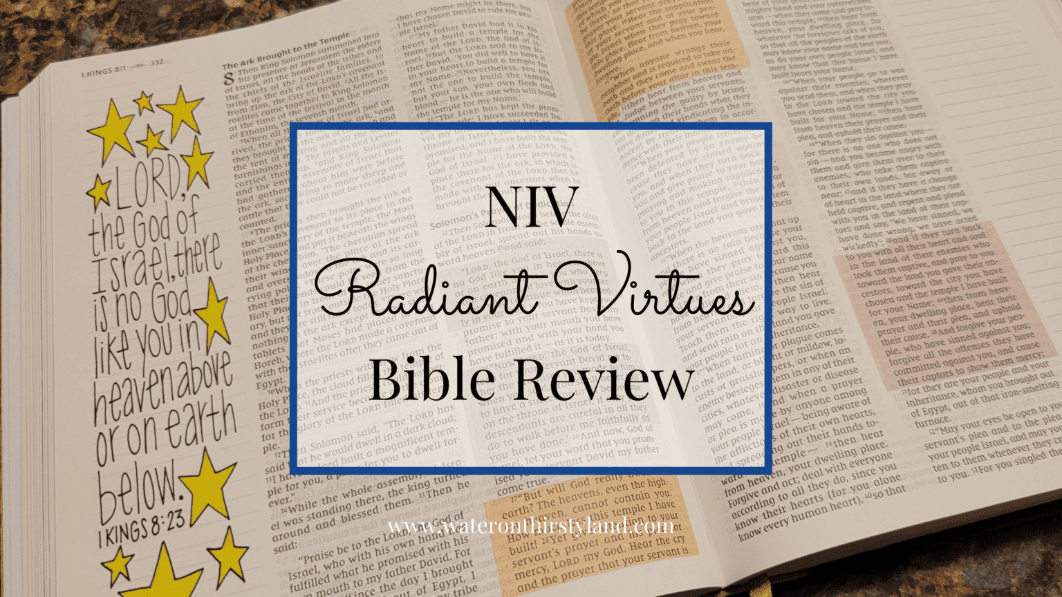 What makes the NIV Radiant Virtues Bible so encouraging? | Water on ...