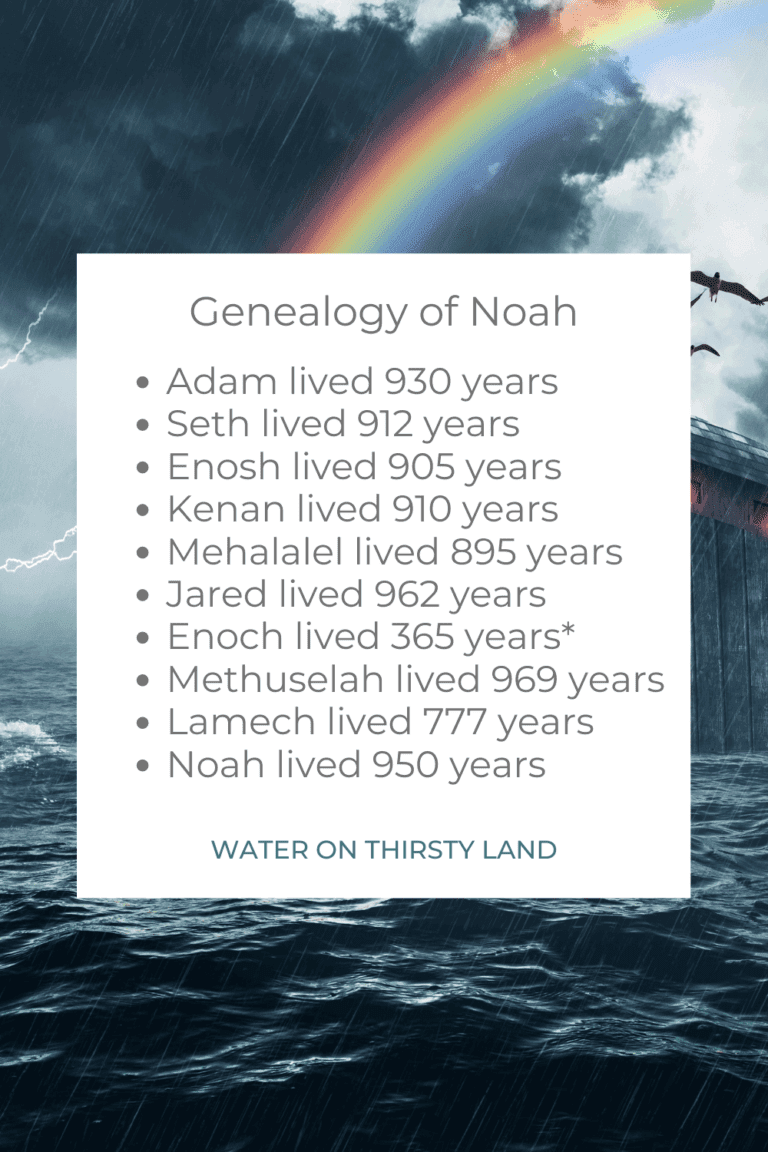 Pentateuch: Genesis 5-9, Noah's Ark | Water on Thirsty Land