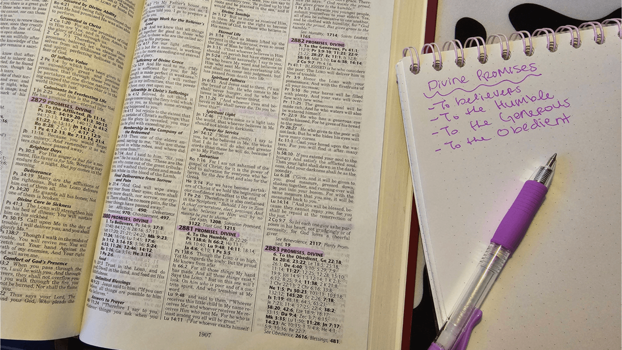 How to create a Bible Reading Plan with the Thompson Chain Reference ...