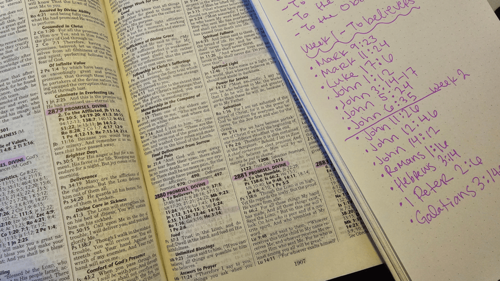 How to create a Bible Reading Plan with the Thompson Chain Reference Bible | Water on Thirsty Land